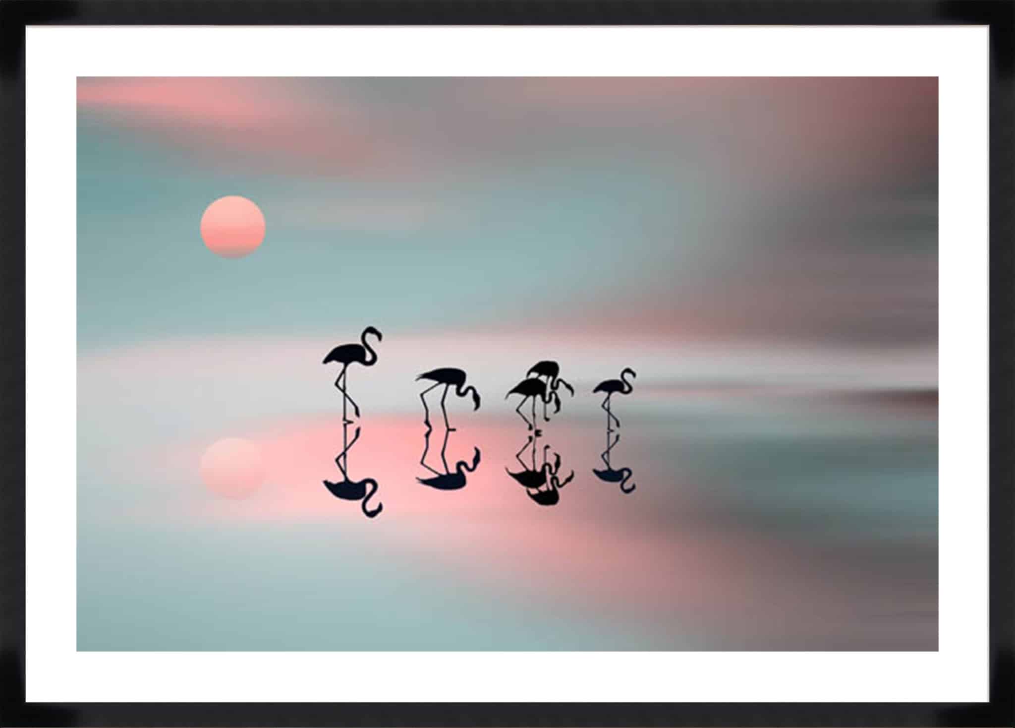 Baras – Family Flamingos - 5cm White Border - La Grolla