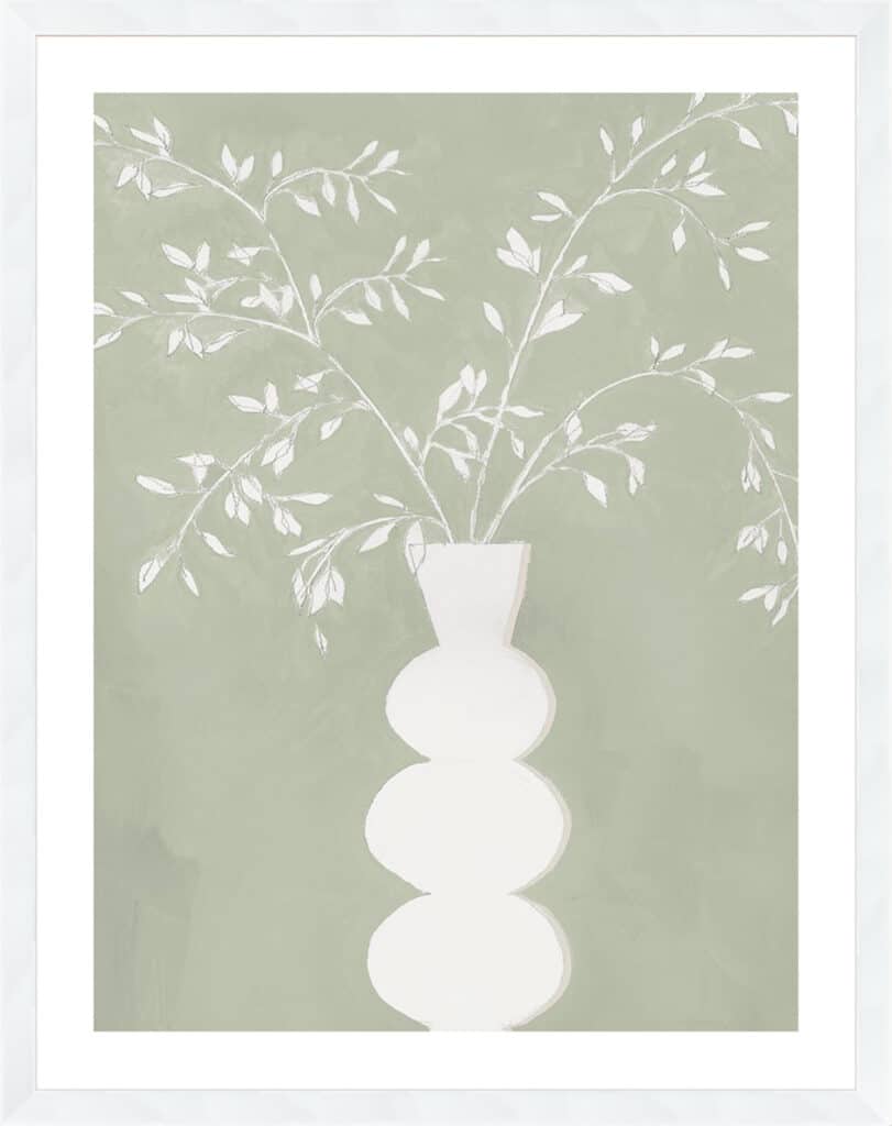 Sage Vase I - 5cm White Border - La Grolla