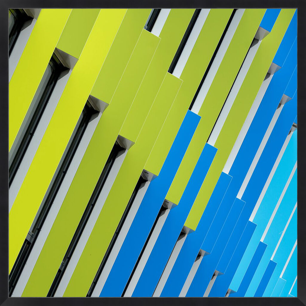 Van Son – Colorful Diagonals - Framed to Edge - La Grolla