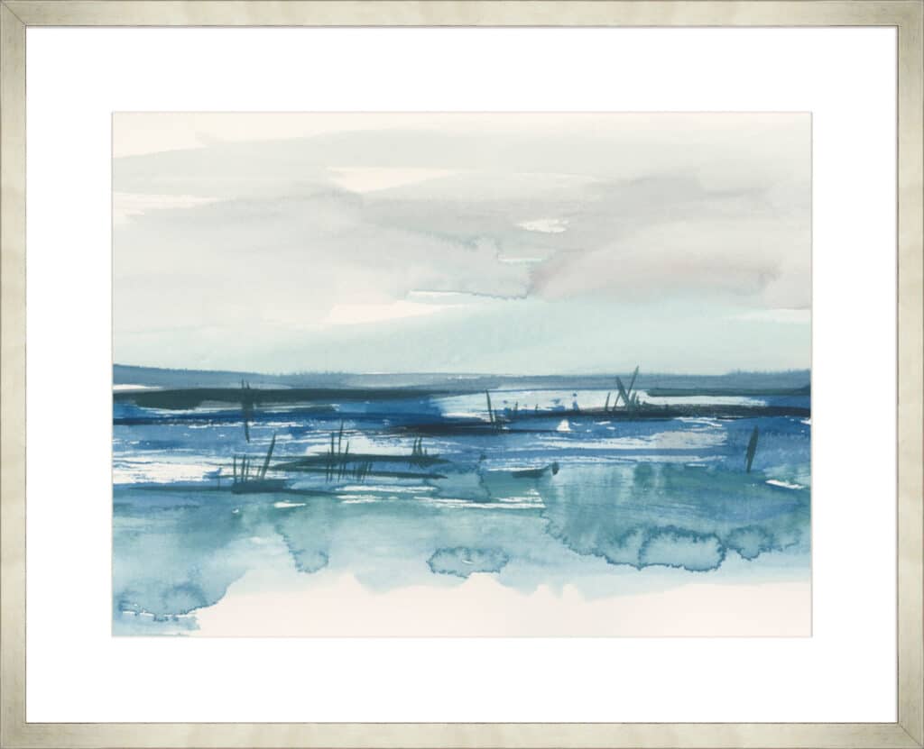 Bright Blue Marsh I - 10cm Mount Board - La Grolla