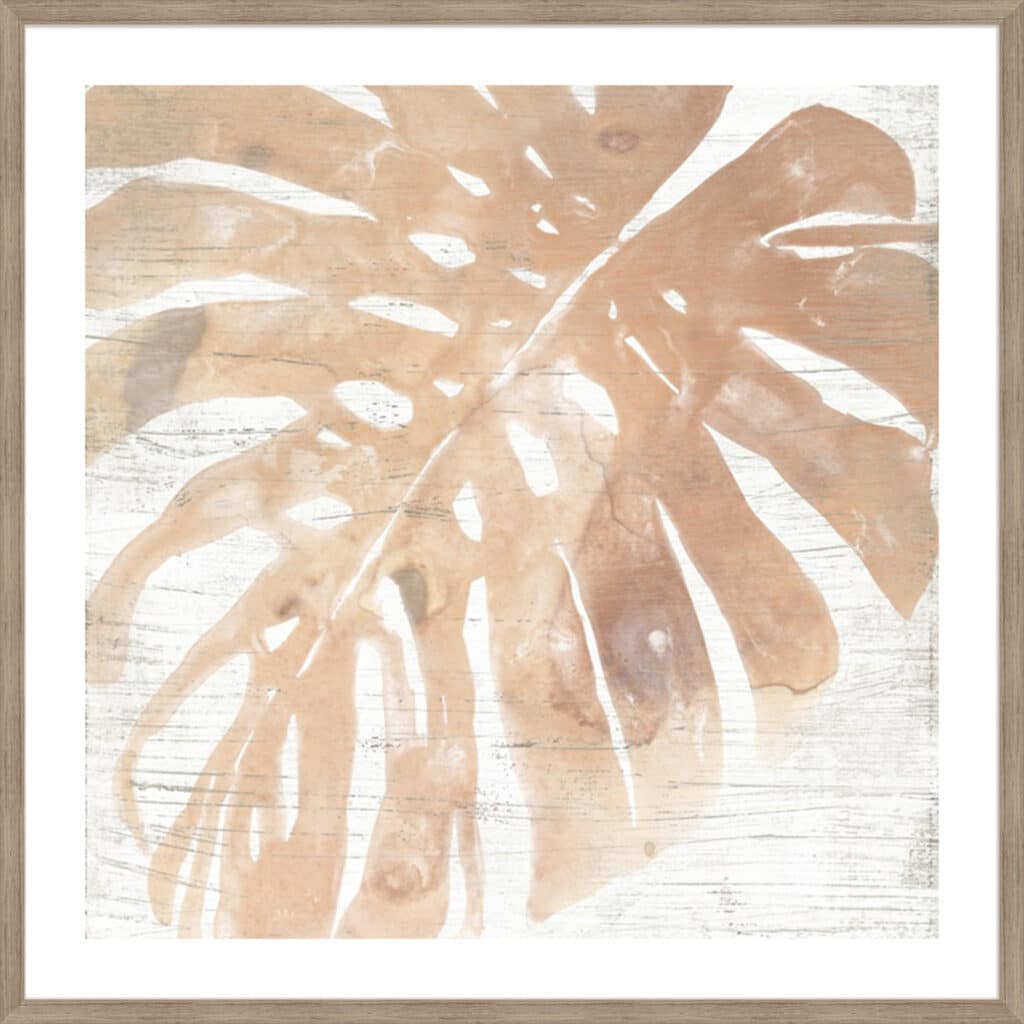 Neutral Palm Fossil I - 5cm White Border - La Grolla