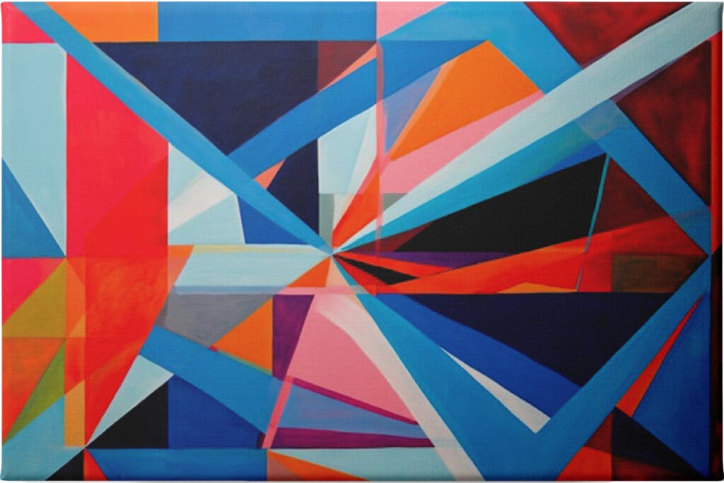 Colorful Geometric Abstraction X - Unframed Canvas - La Grolla