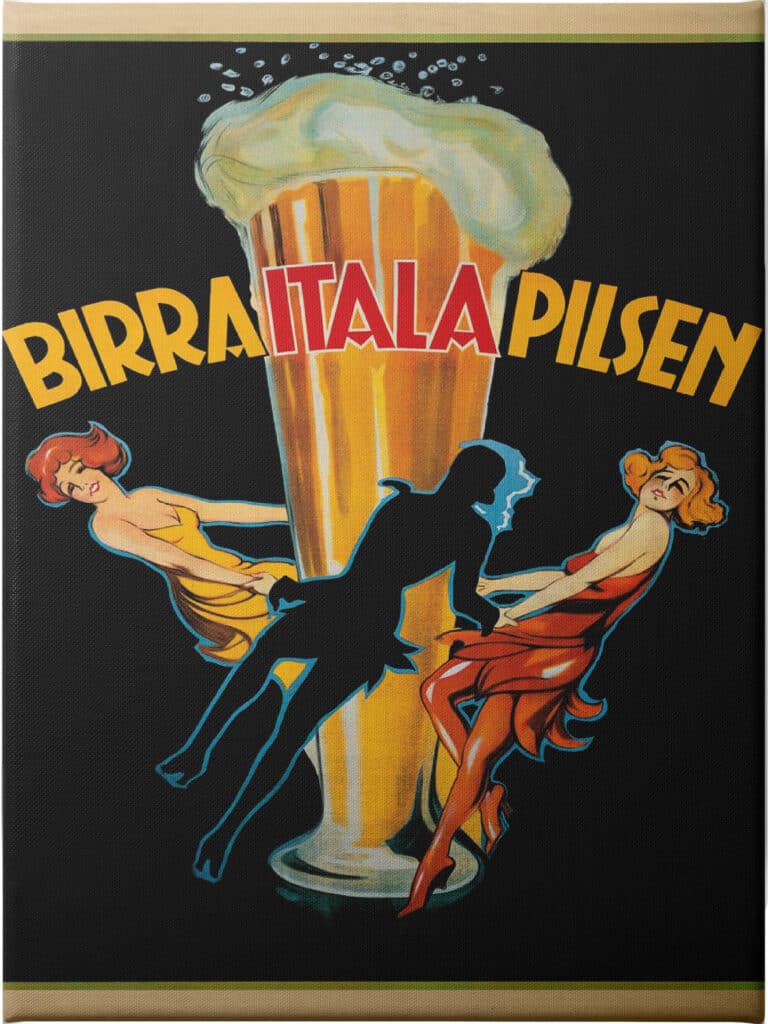 Birra Itala Pilsen 1920 - Unframed Canvas - La Grolla