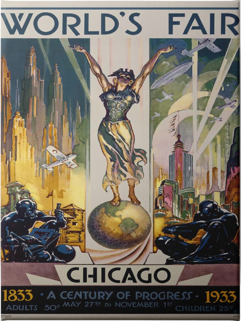 Chicago Worlds Fair 1933 - Unframed Canvas - La Grolla